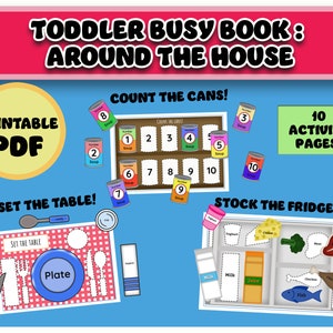 Toddler Busy Book Printable Busy Book Toddler Binder Pages - Etsy