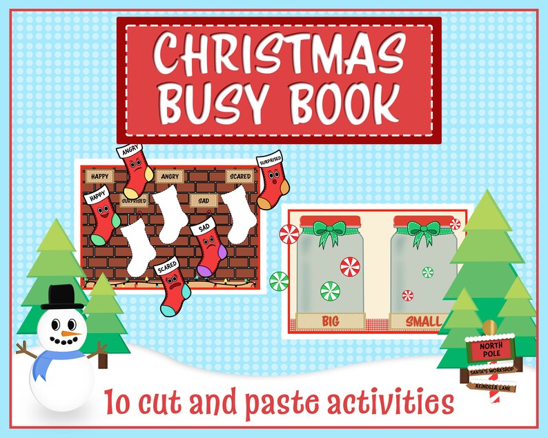 Christmas Busy Book, Quiet Book, Binder Pages, Christmas Kids ...
