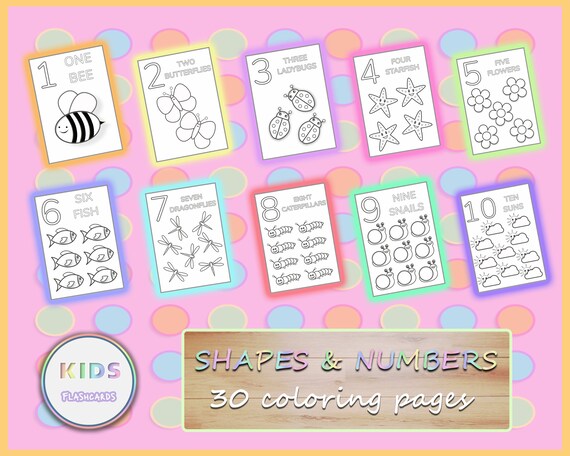 Coloring Pages Of Shapes And Numbers