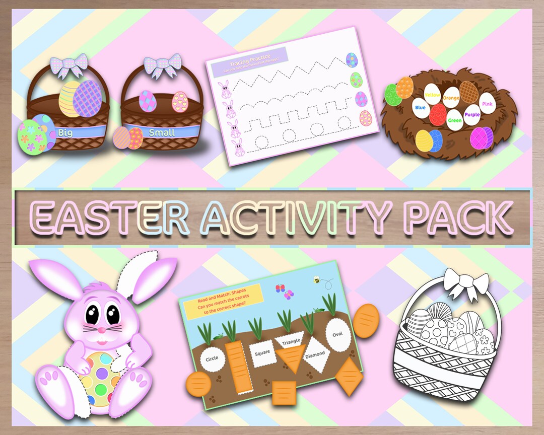 Easter Activity Pack, Homeschooling, Colors, Numbers, Shapes, Preschool ...