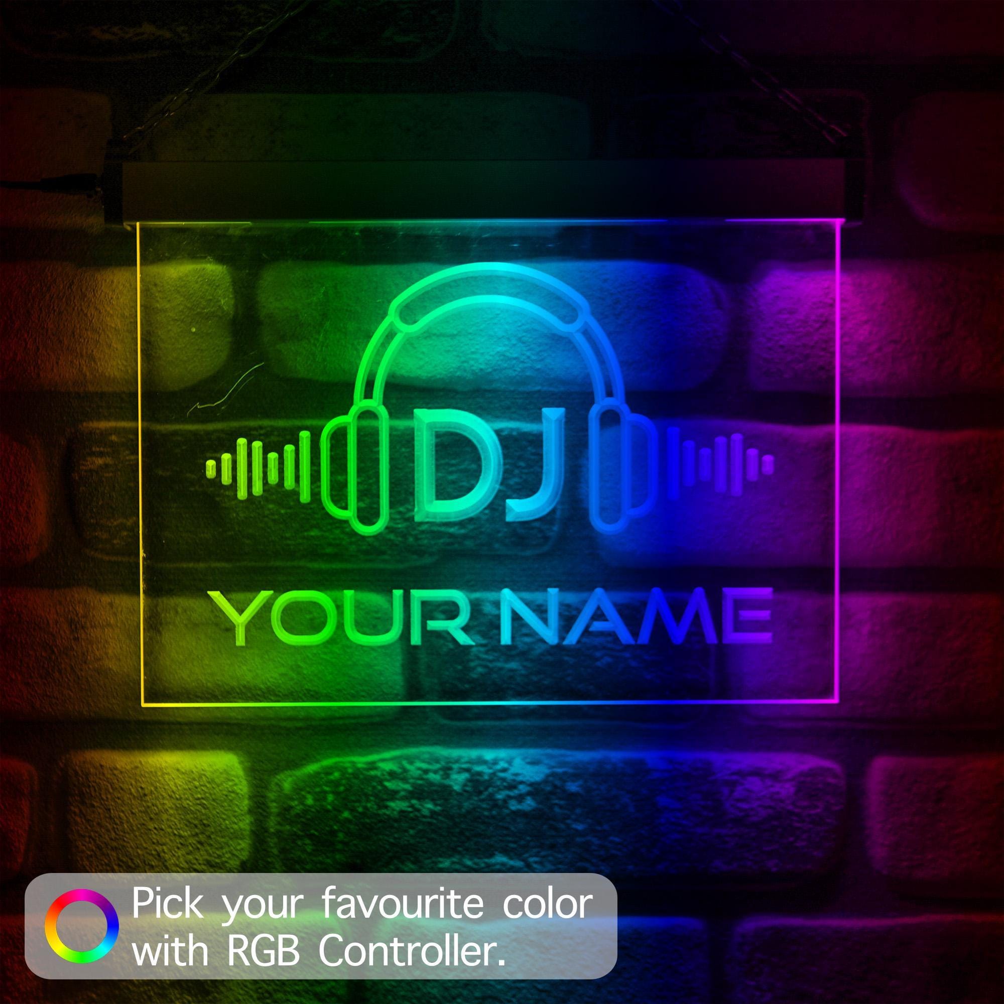 Custom Dj Sign Led Neon Sign, Your Logo, Your Name - Etsy