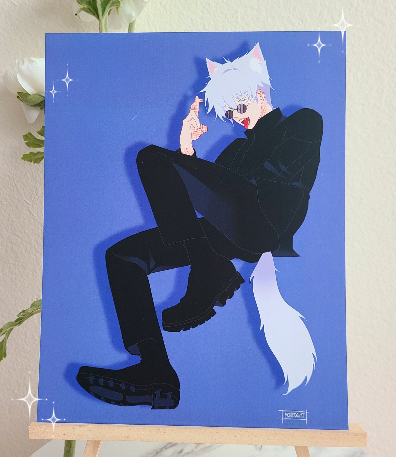 IN-STOCK Cat Gojo Print | Etsy