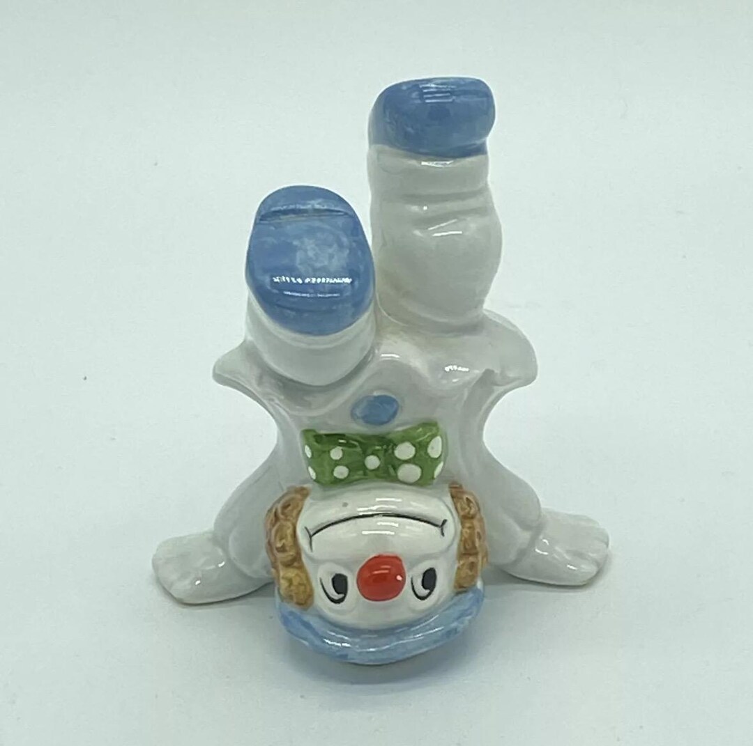 Vintage Porcelain Fitz and Floyd Hand Painted Handstand Clown Whimsical ...