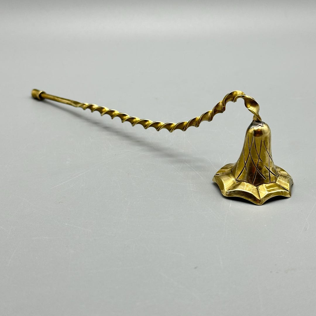 Vintage Etched Elegant Scalloped Gold Brass Decorative Twisted Bell ...