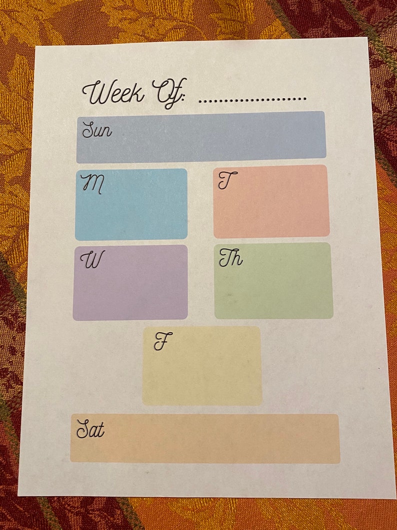 Digital Downloadable Weekly Planner Pages - Etsy