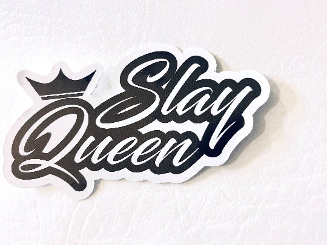 Slay Queen Water bottle sticker Vinyl Decal Gym Sticker | Etsy