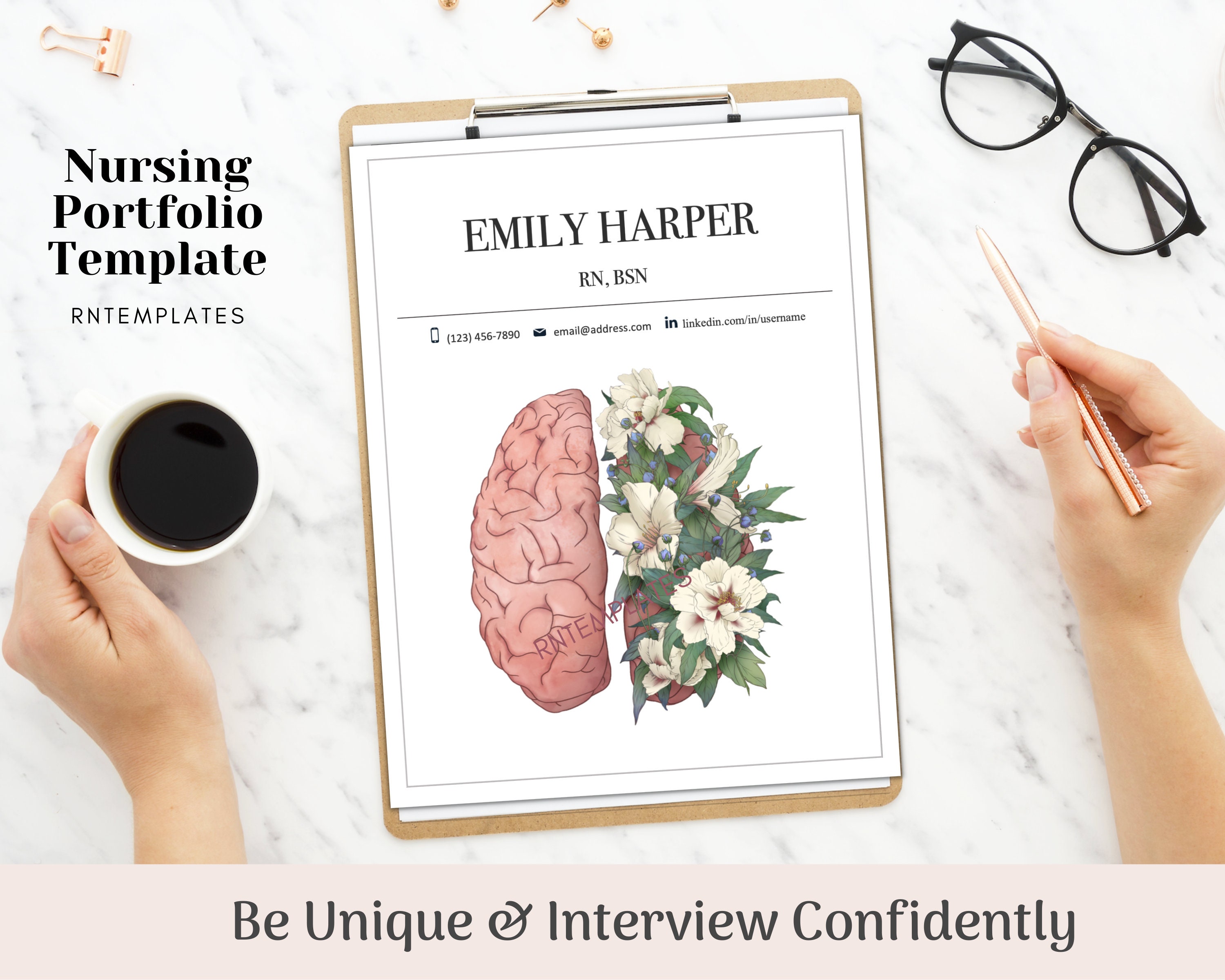 Nursing Portfolio Template Neuro ICU Telemetry Medsurg - Etsy