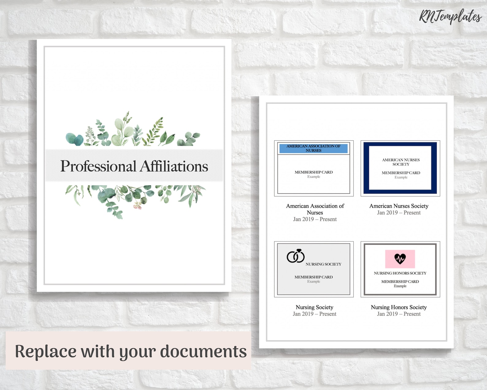 Nursing Portfolio Template, Eucalyptus, Registered Nurse Template ...