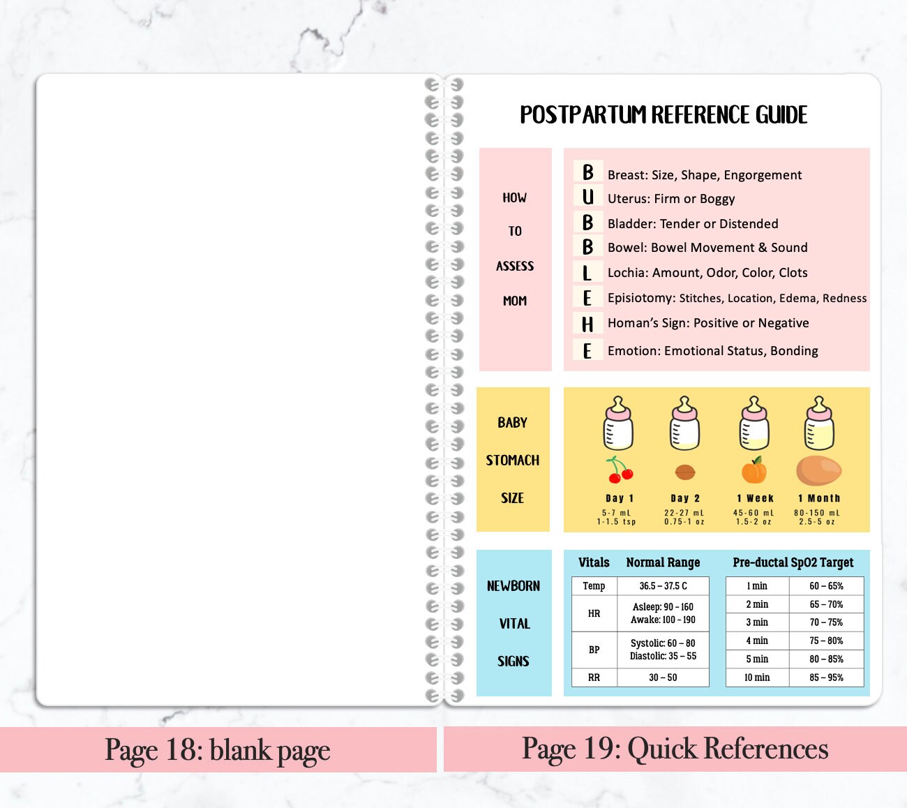 Mom & Baby Reusable Nurse Report Notebook Postpartum Mom and - Etsy