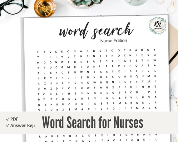 Funny Nurse Word Search Puzzle Nurse Word Game Nurse Jokes - Etsy