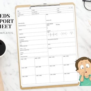 Pediatric Nurse Report Sheet for 1 Patient, Pediatrics Nurse Brain ...