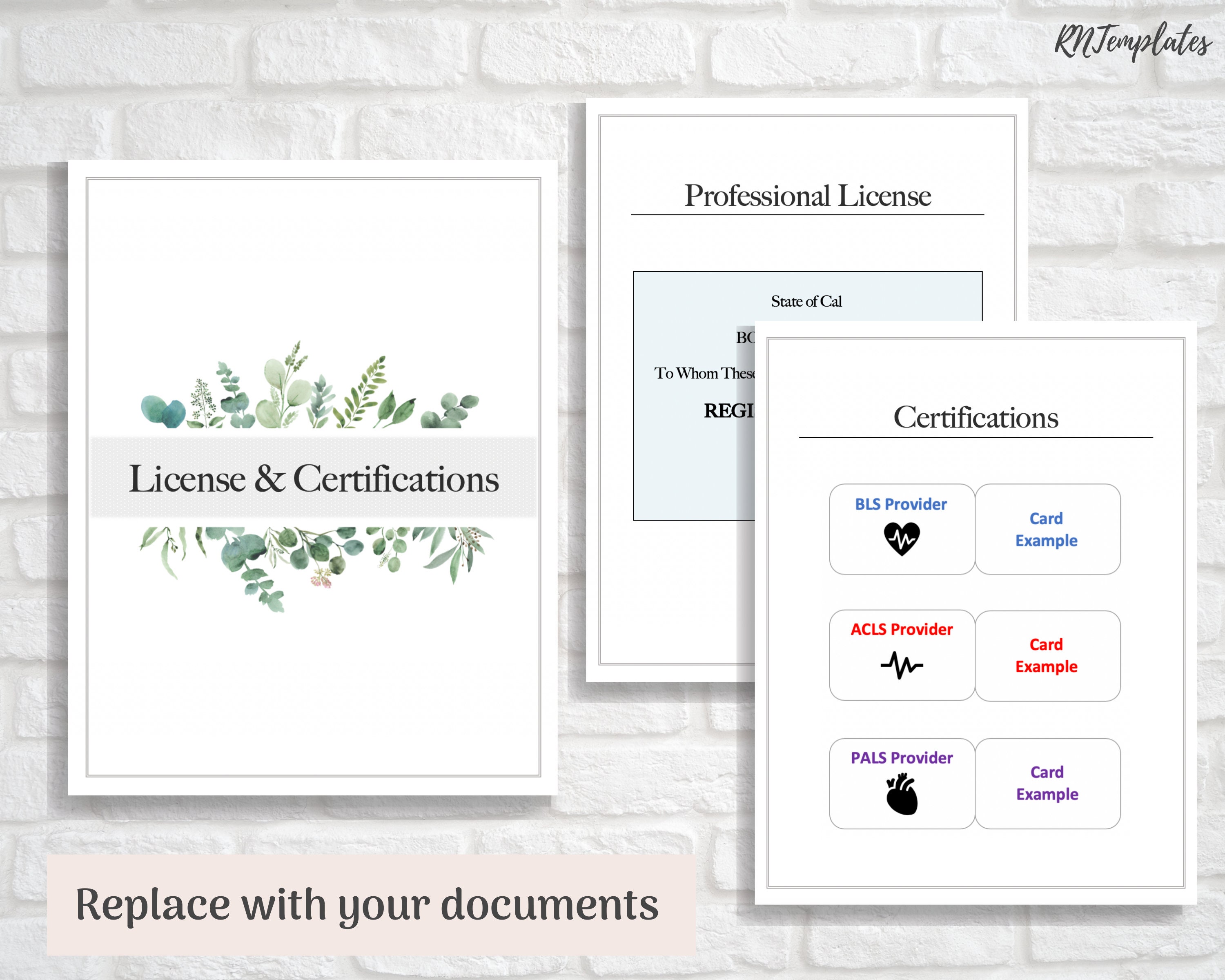Nursing Portfolio Template, Eucalyptus, Registered Nurse Template ...