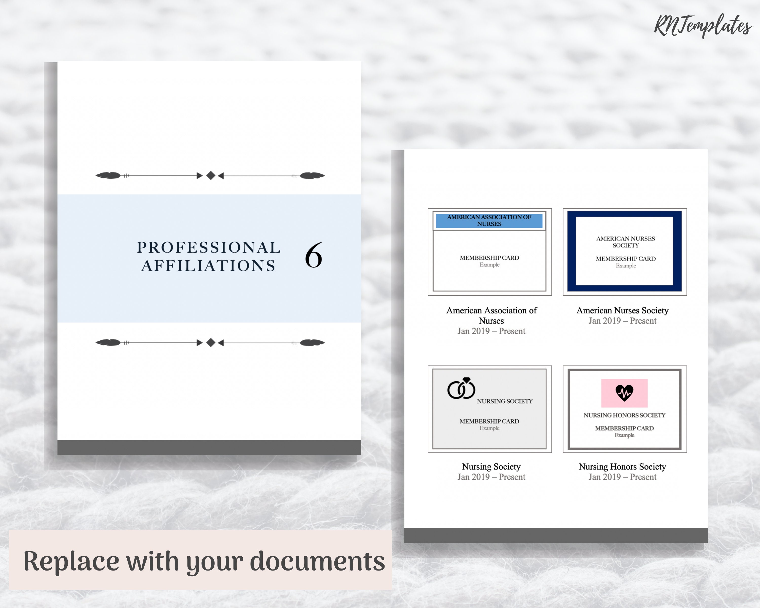 Nursing Portfolio Template Blue Registered Nurse Template | Etsy