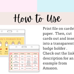 Newborn Baby ID Badge Reference Cards for NICU / Neonatal Nurses, 4 ...