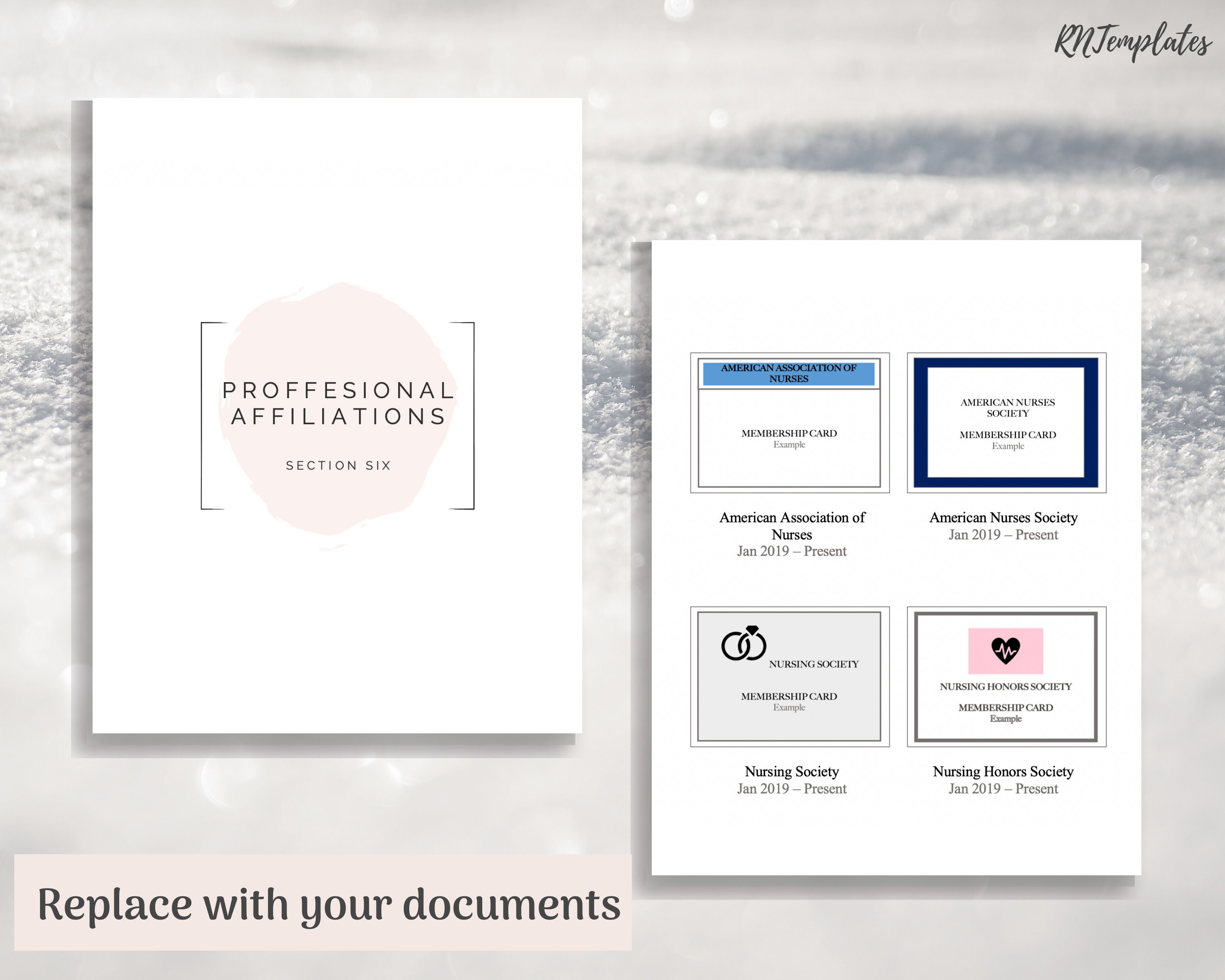 Nursing Portfolio Template Simple Modern Registered Nurse | Etsy Canada