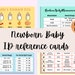 Newborn Baby ID Badge Reference Cards for NICU / Neonatal Nurses, 4 ...