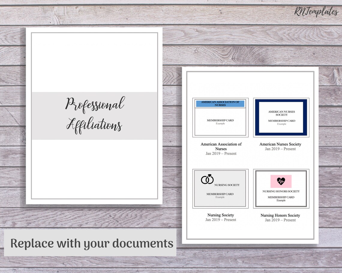Nursing Portfolio Template Blue Gray Registered Nurse - Etsy
