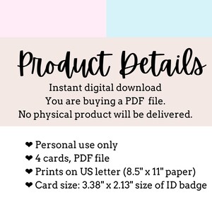 Newborn Baby ID Badge Reference Cards for NICU / Neonatal Nurses, 4 ...