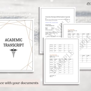 Nursing Portfolio Template, Geometric Gold, Registered Nurse Template ...