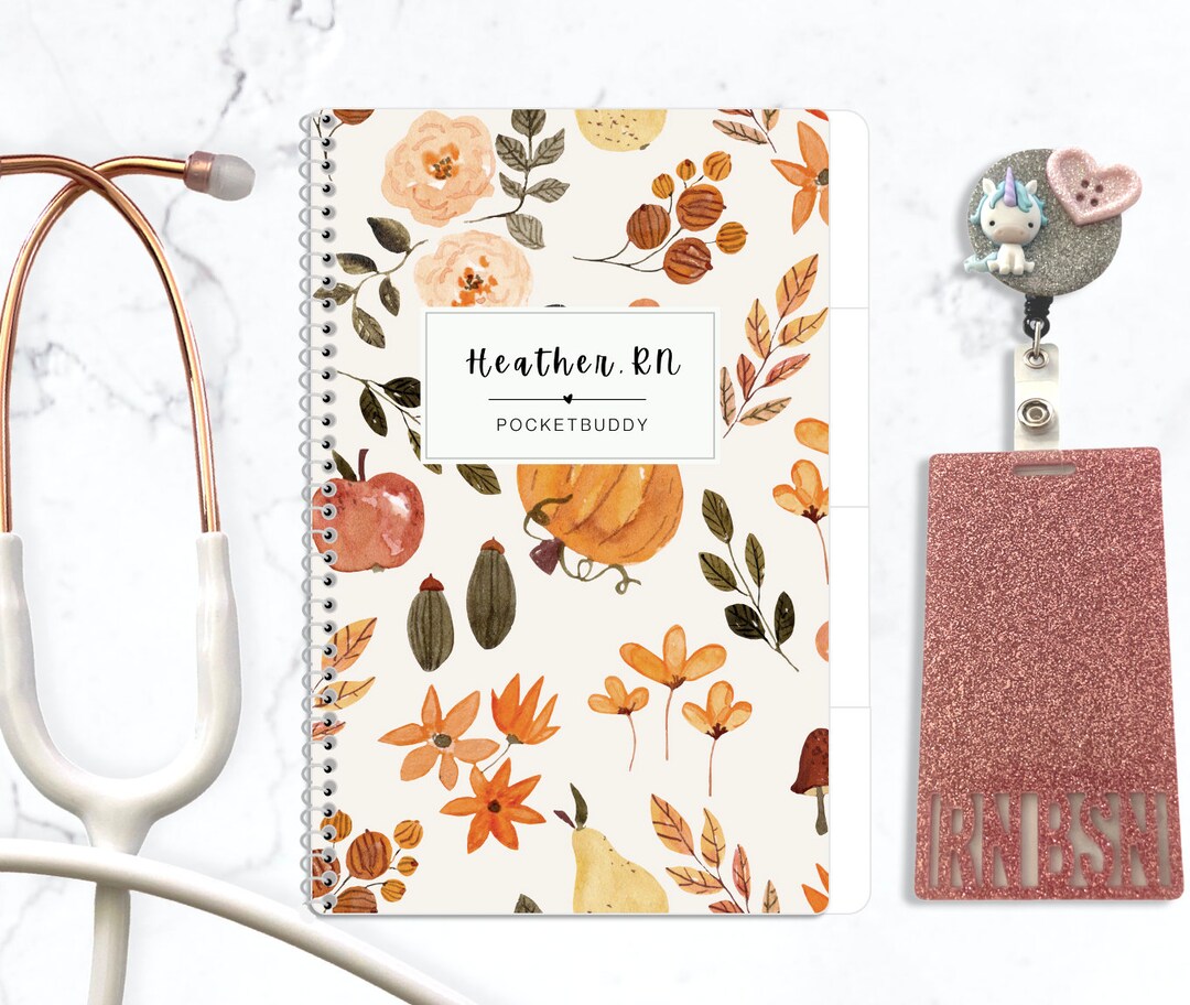 ICU Reusable Nurse Report Notebook, Fall in Bloom, 4 Patients ...