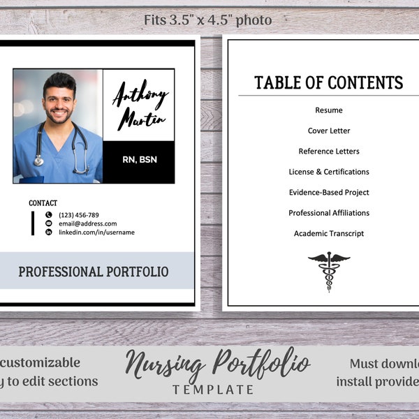 Nurse Practitioner Portfolio Template - Etsy