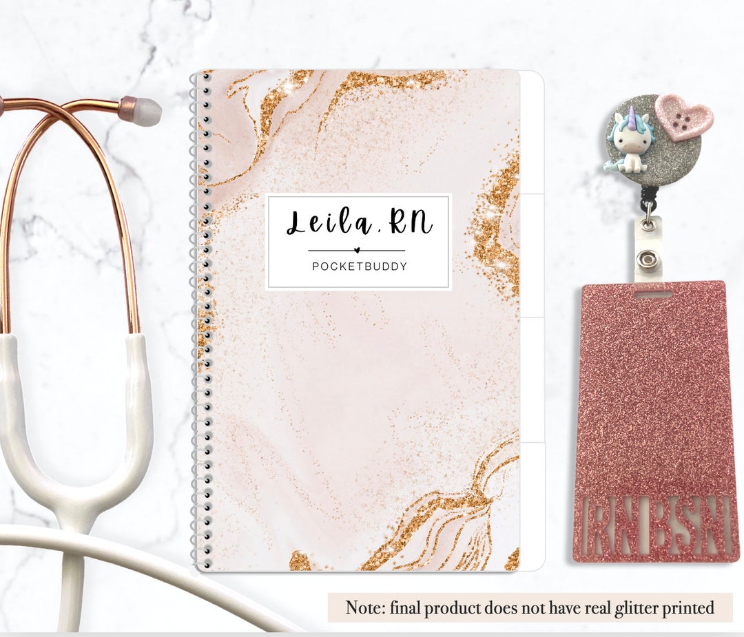Labor and Delivery Reusable Nurse Report Notebook, Pink Marble, 4 Mom ...