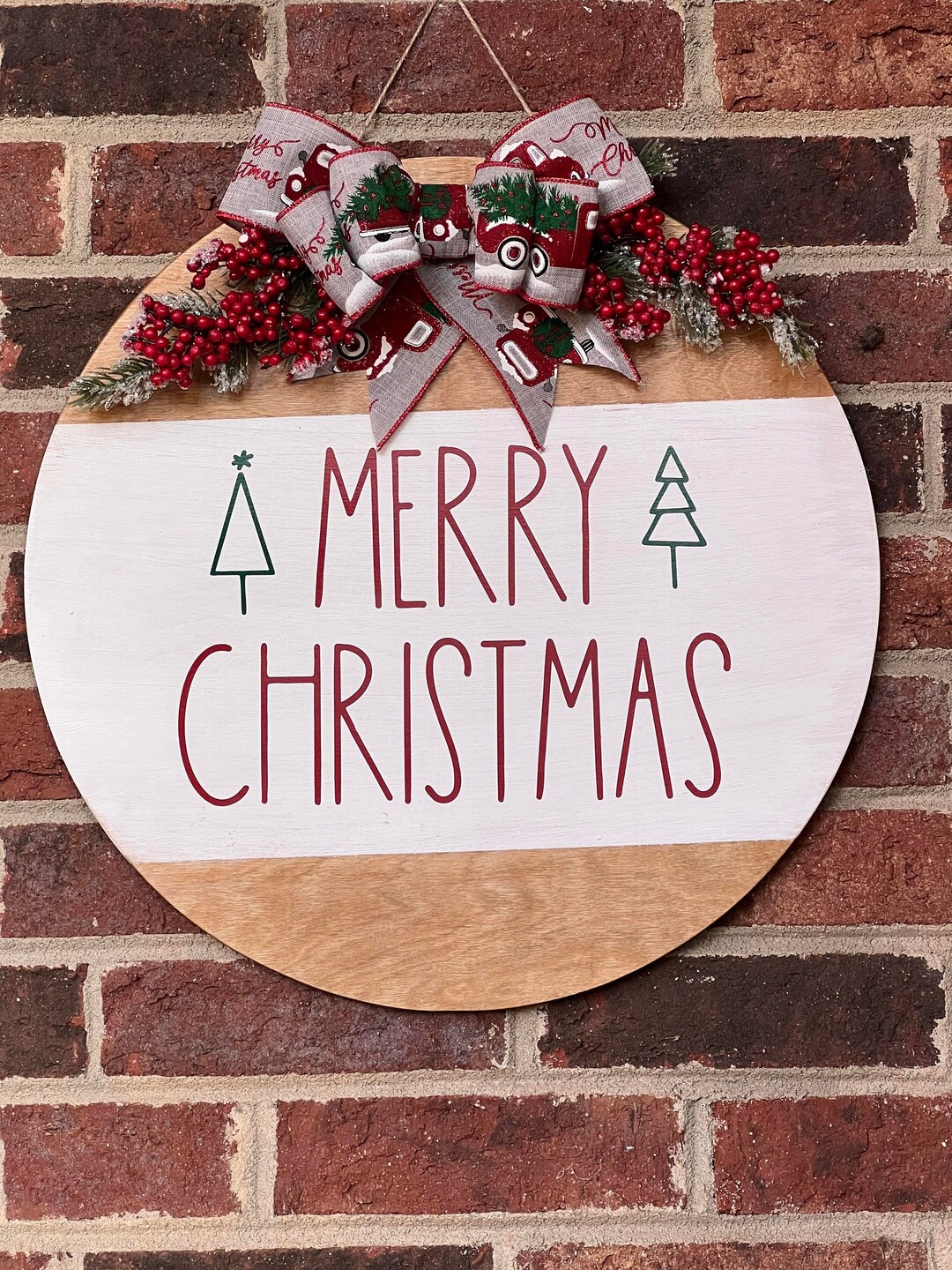 Merry Christmas With Trees - Etsy