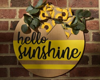 Front Porch Welcome Sign Hello Sunshine - Etsy