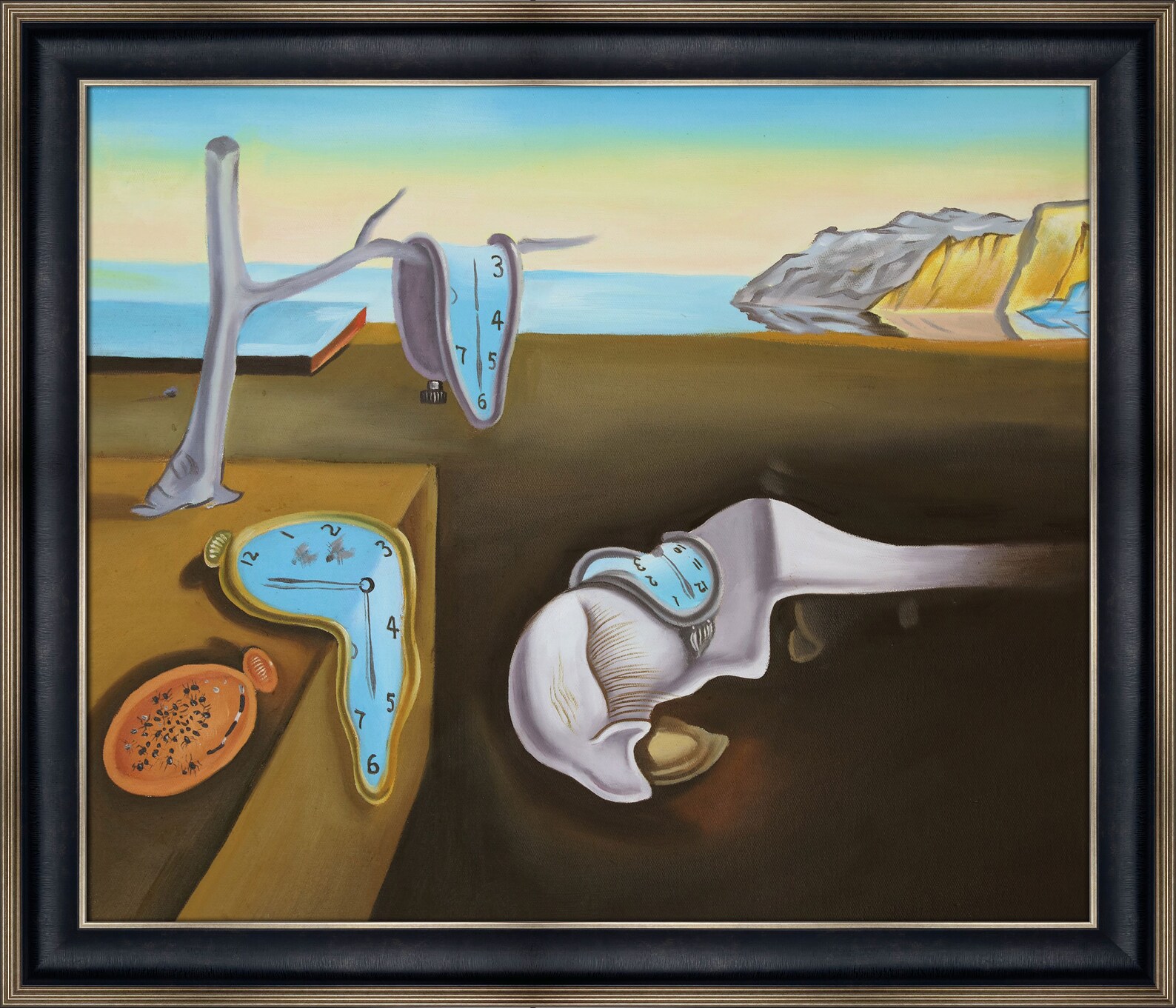 Hand-painted 'persistence of Memory' Oil Painting Replica, Framed Wall ...