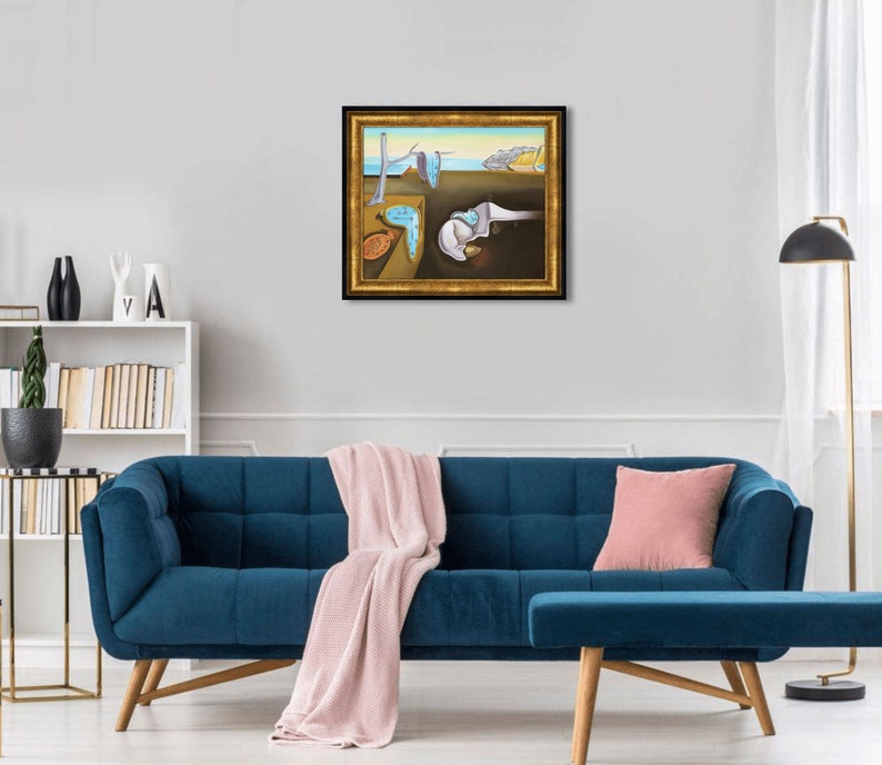 Hand-painted 'persistence of Memory' Oil Painting Replica, Framed Wall ...