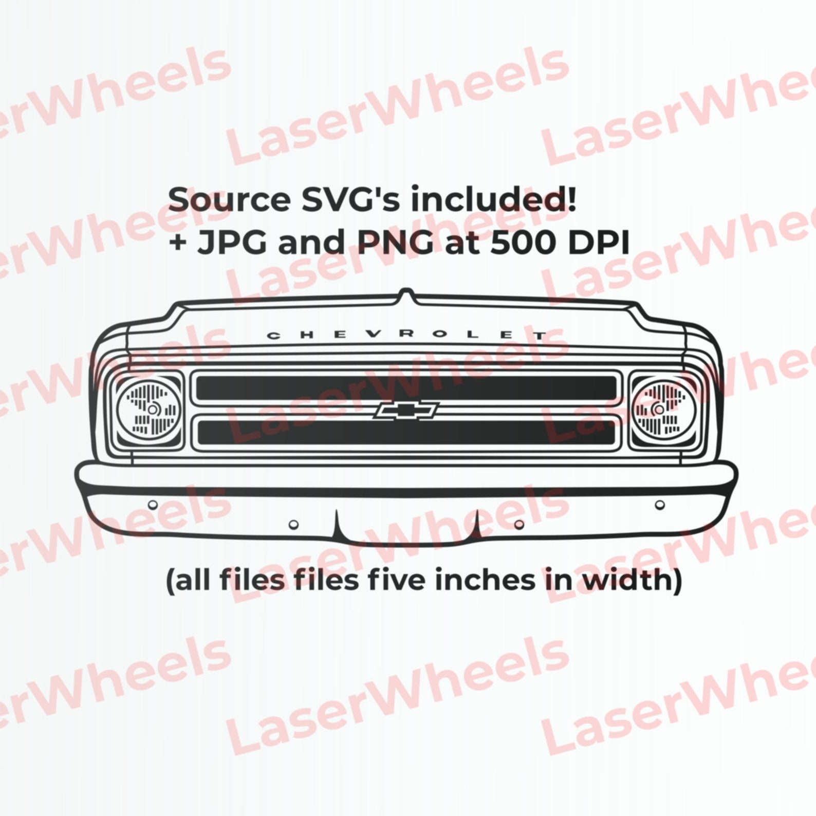Chevy 1967-68 C10 Frontend SVG Vector Line Art for Engraving - Etsy