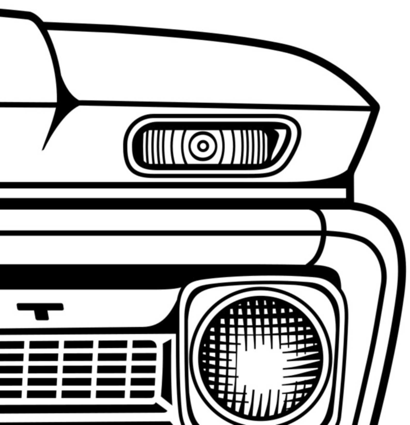 Chevy 1964 C10 Frontend SVG Vector Line Art for Engraving - Etsy