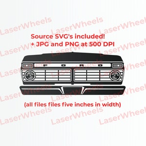 Ford 1973 Truck Frontend - SVG Vector Line Art for Engraving T-shirts ...