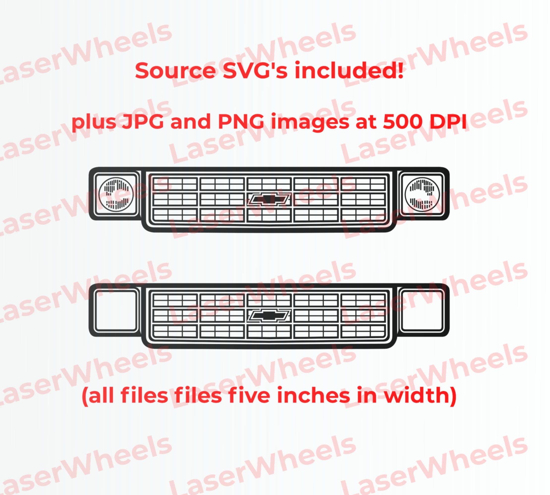 Chevy 1978 Squarebody Frontend - SVG Vector Line Art for Engraving T ...