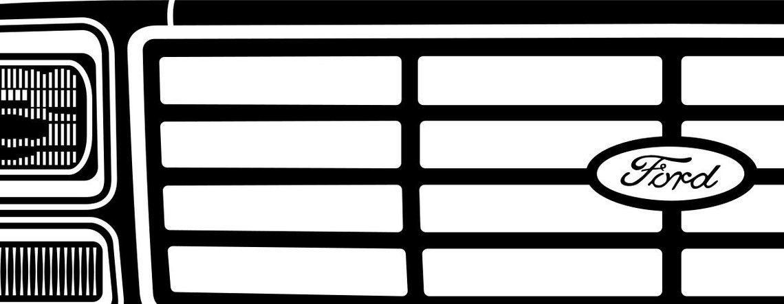 Ford 7th Gen F150 Truck Grill - Detailed Vector Art for Engraving T ...
