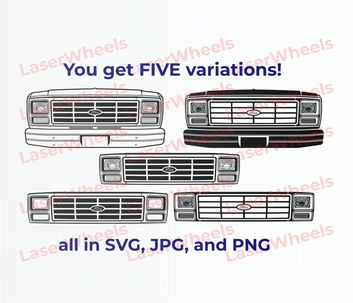 Ford 7th Gen F150 Truck Grill Detailed Vector Art for - Etsy