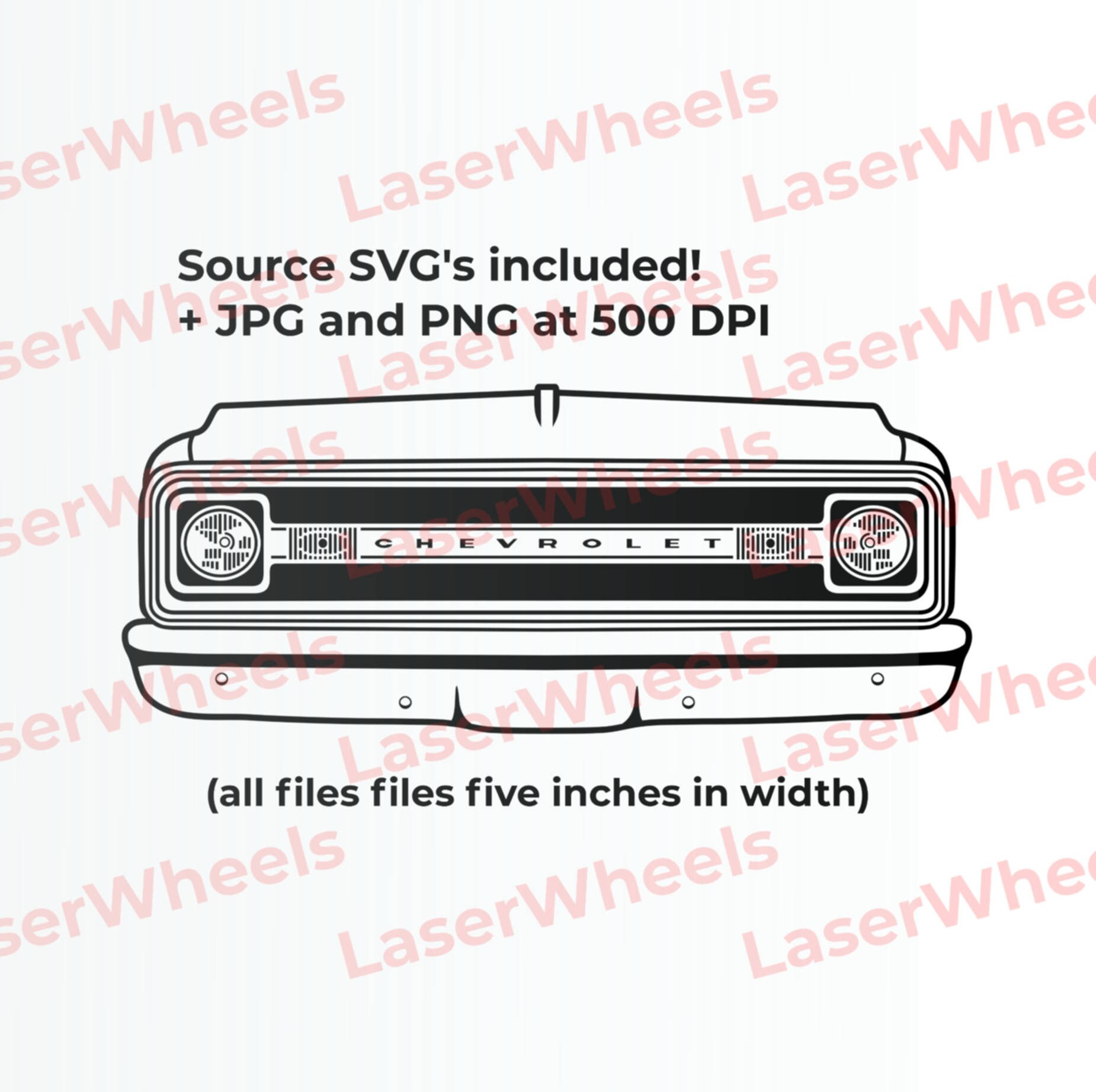Chevy 1969-70 C10 Frontend SVG Vector Line Art for Engraving - Etsy ...