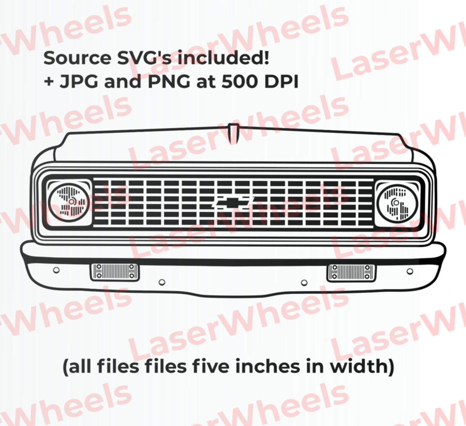 Chevy 1972 C10 Frontend SVG Vector Line Art for Engraving - Etsy