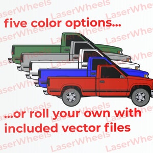 Chevy 1999 1500/silverado - SVG Vector Line Art for Engraving T-shirts ...