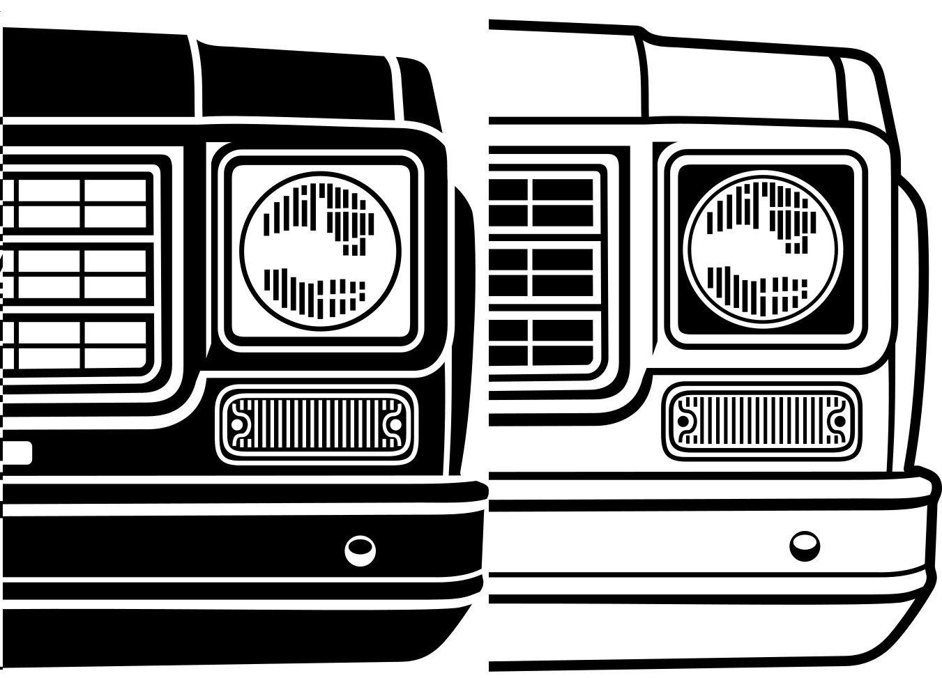Chevy 1978 Squarebody Frontend - SVG Vector Line Art for Engraving T ...
