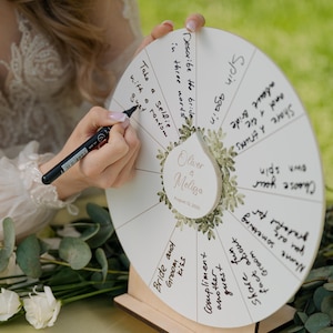 Personalized Spinning Wheel Game for Wedding Party, Bridal Shower Game ...