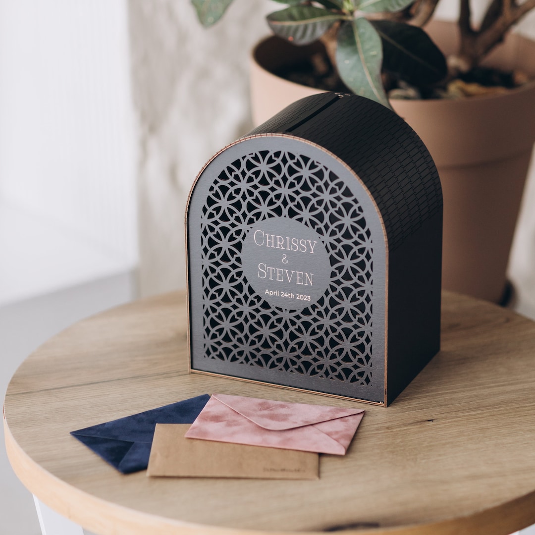 Custom Wedding Card Box Boho Wedding Card Box With Slot - Etsy
