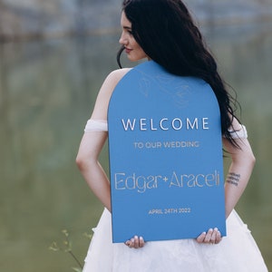 Arched Welcome Wedding Sign, Wedding Reception Signage, Welcome to Our ...