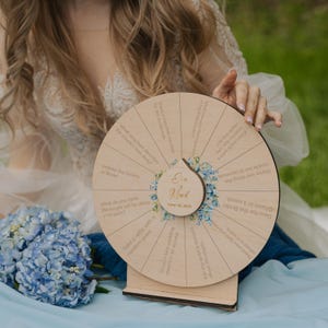 Personalized Spinning Wheel Game for Wedding Party, Bridal Shower Game ...