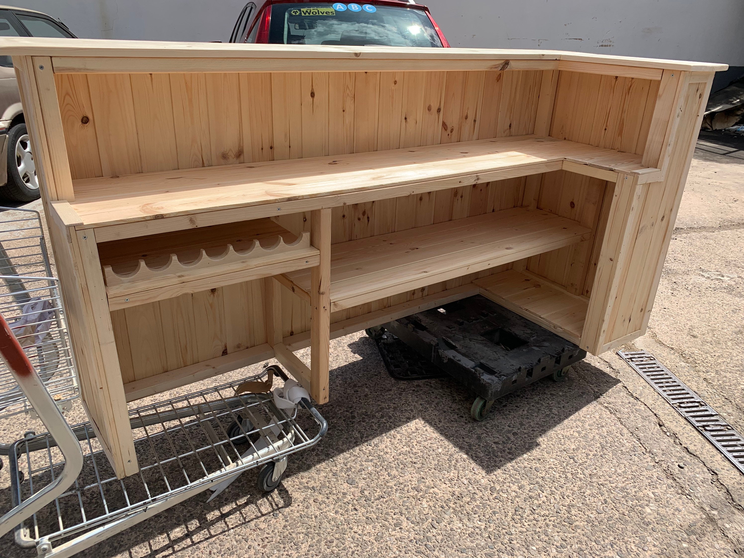 Wooden home bar man cave reception desk Etsy