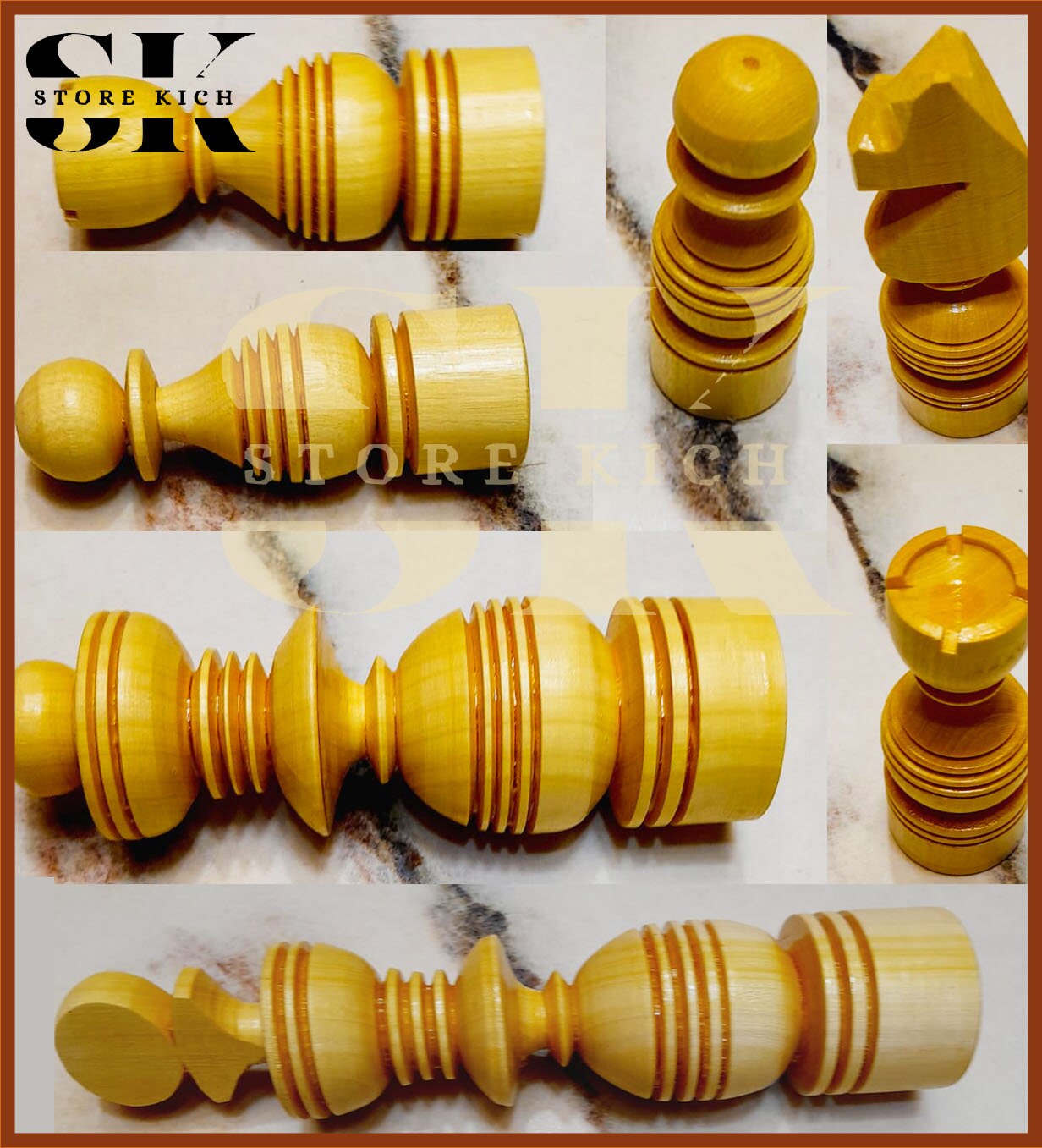 Handcrafted 16x16 Chess & Backgammon Set, Wooden Chess Board, Perfect ...