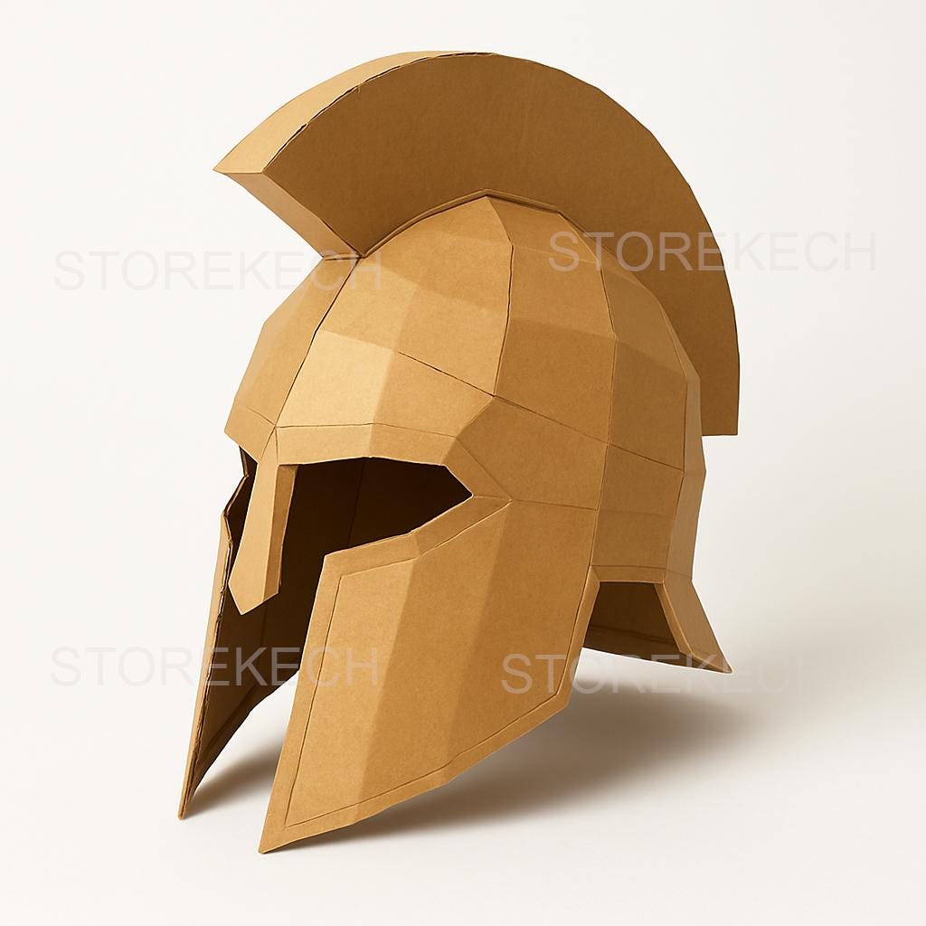 DIY Spartan Helmet – Leonidas Cardboard Template | Printable Papercraft ...