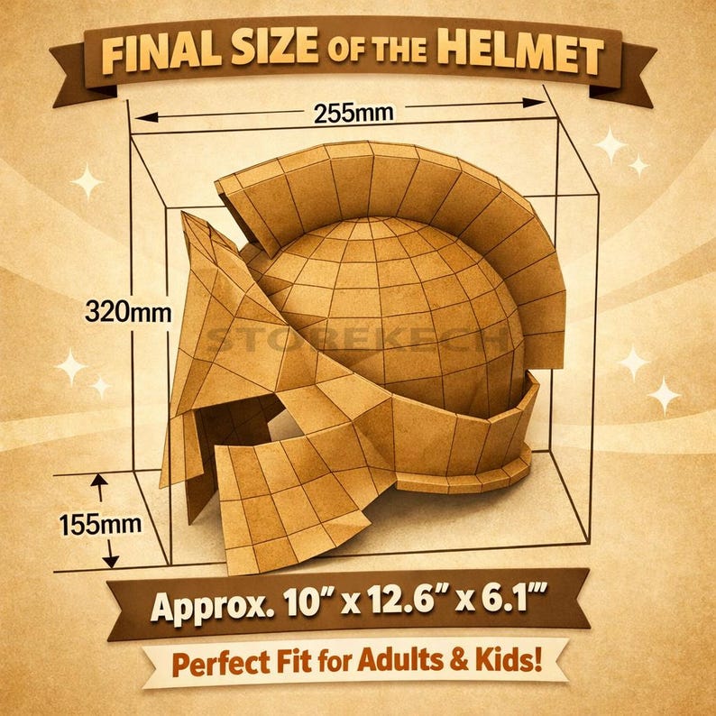 Leonidas Spartan Helmet: DIY Cardboard Papercraft Template (PDF Pattern ...