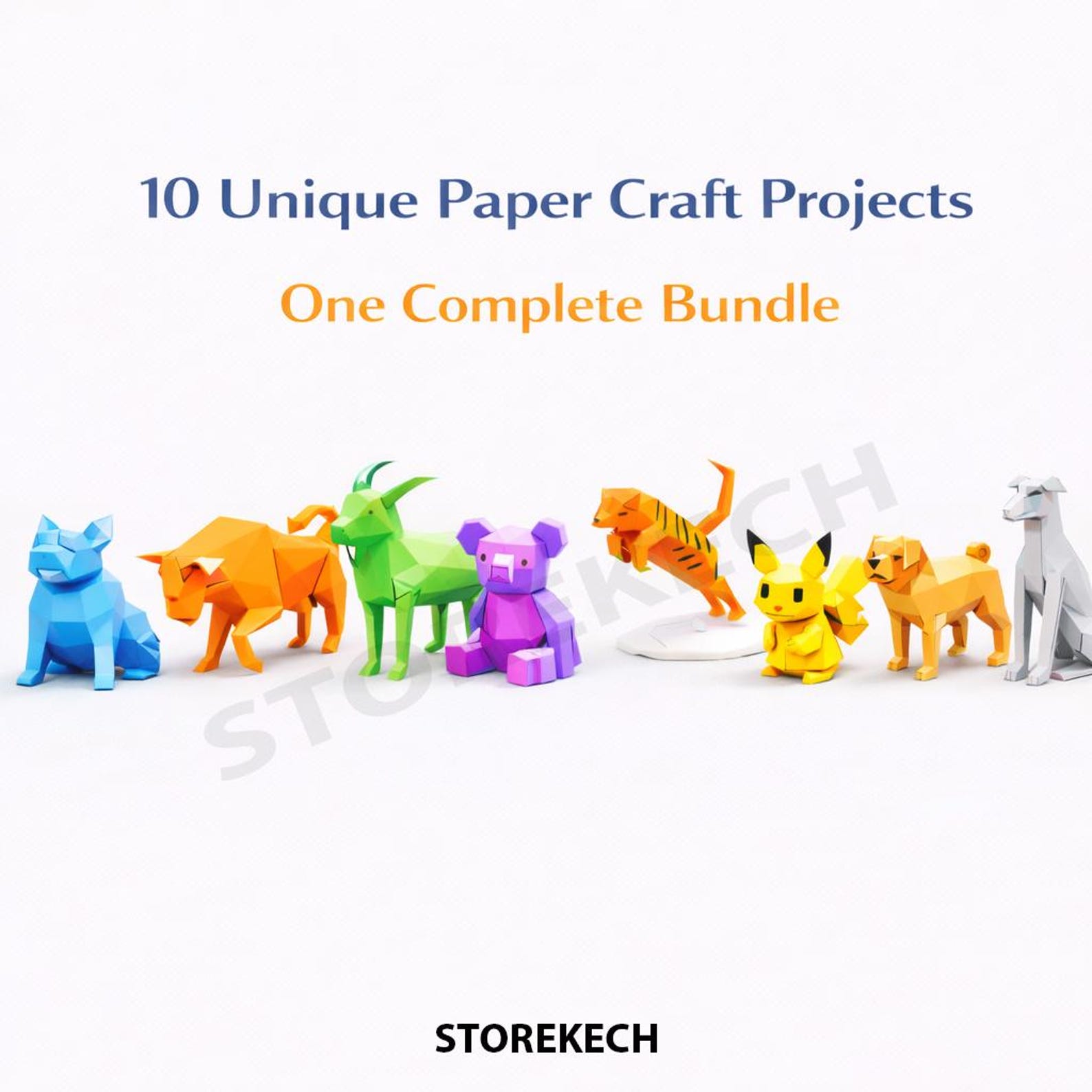 3D Paper Animals Templates for Kids | 10 STEAM Papercraft Projects ...
