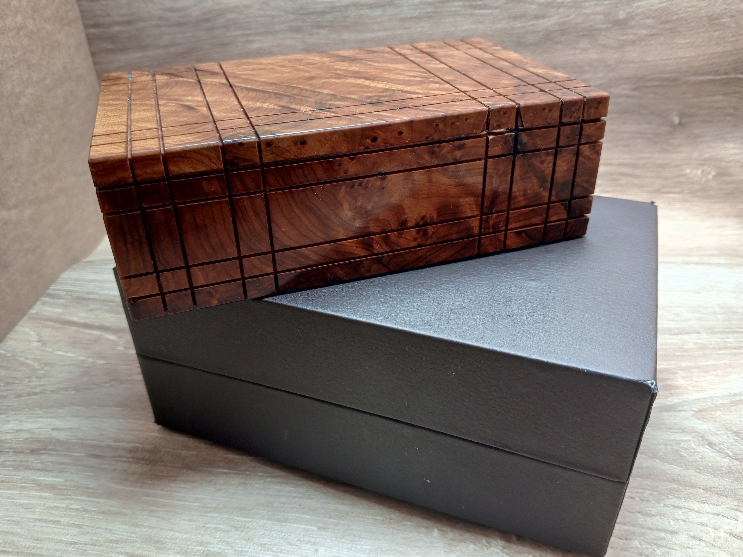 Handcrafted 4x3 Secret Thuya Wood Box: Enchanting Magic Lock, Jewelry ...